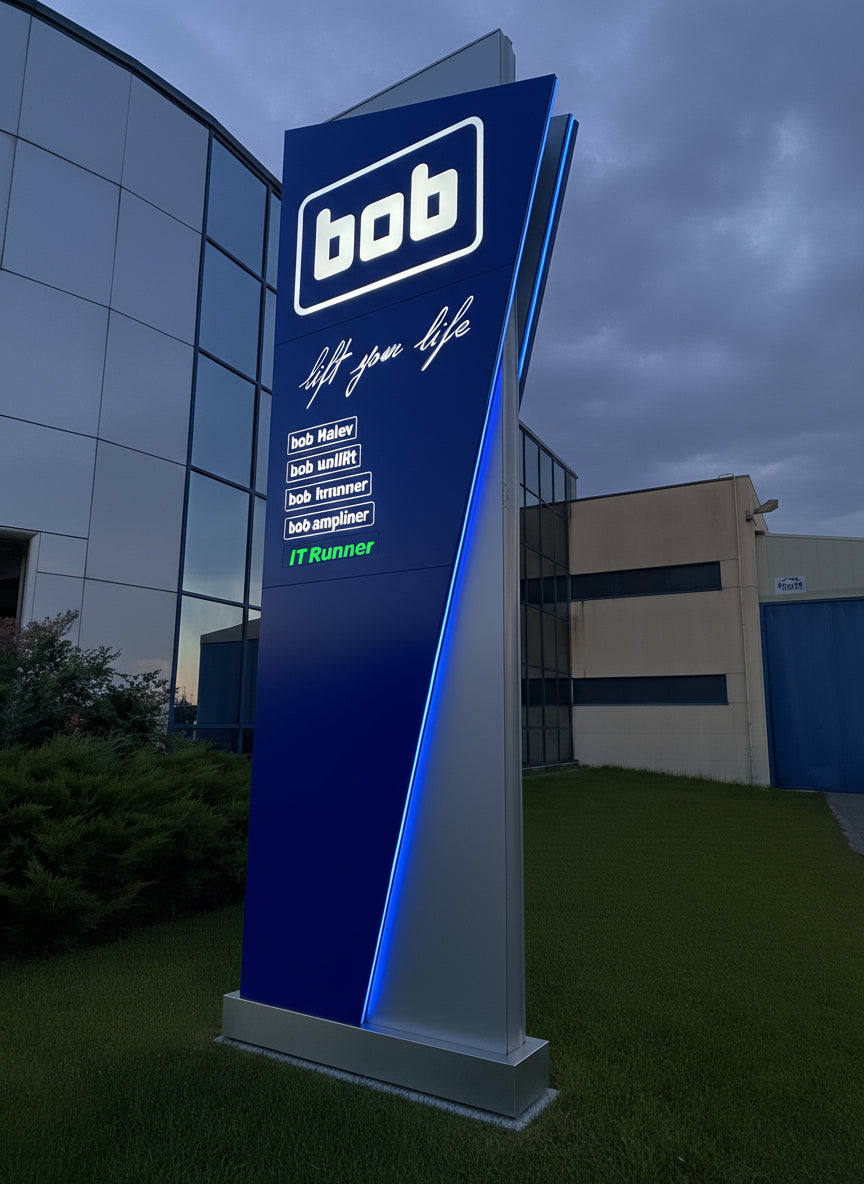 Totem aziendale luminoso Sail - Bob spa